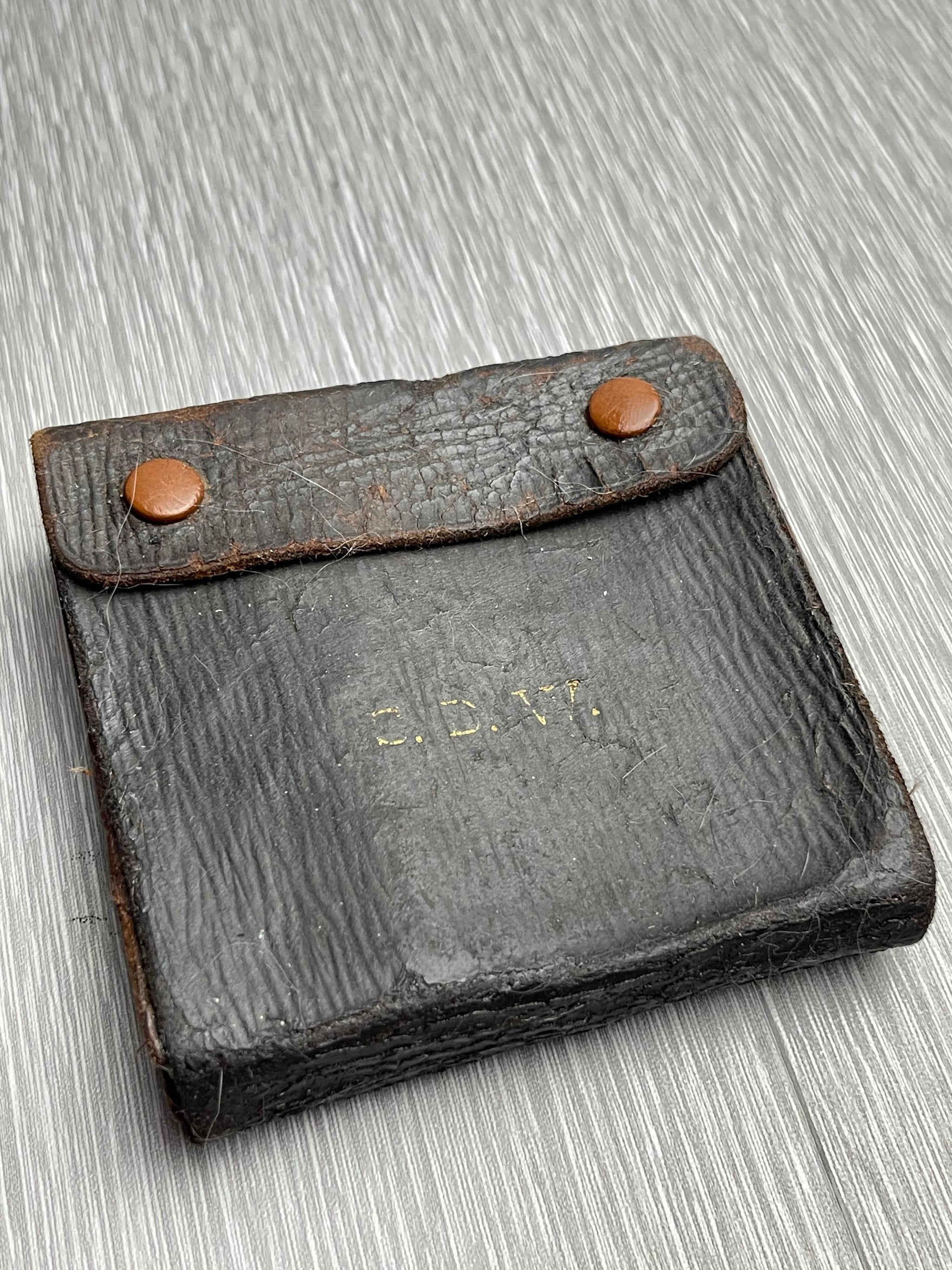 GERMAN WW2 SAPPER FOLDING LEATHER TOOL POUCH D.R.G.M. COMPLETE ...