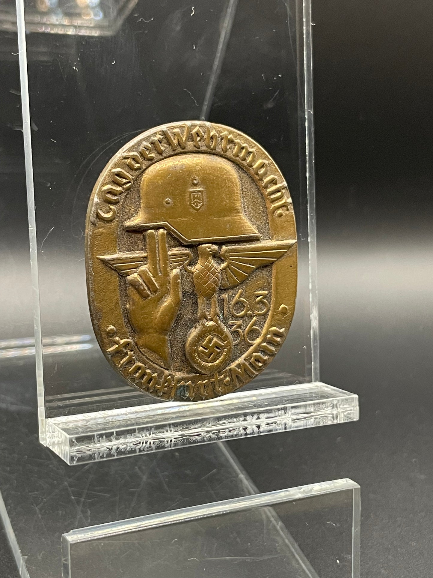 GERMAN PRE WW2 1936 TAG DER WEHRMACHT FRANKFURT-MAIN TINNIE ...